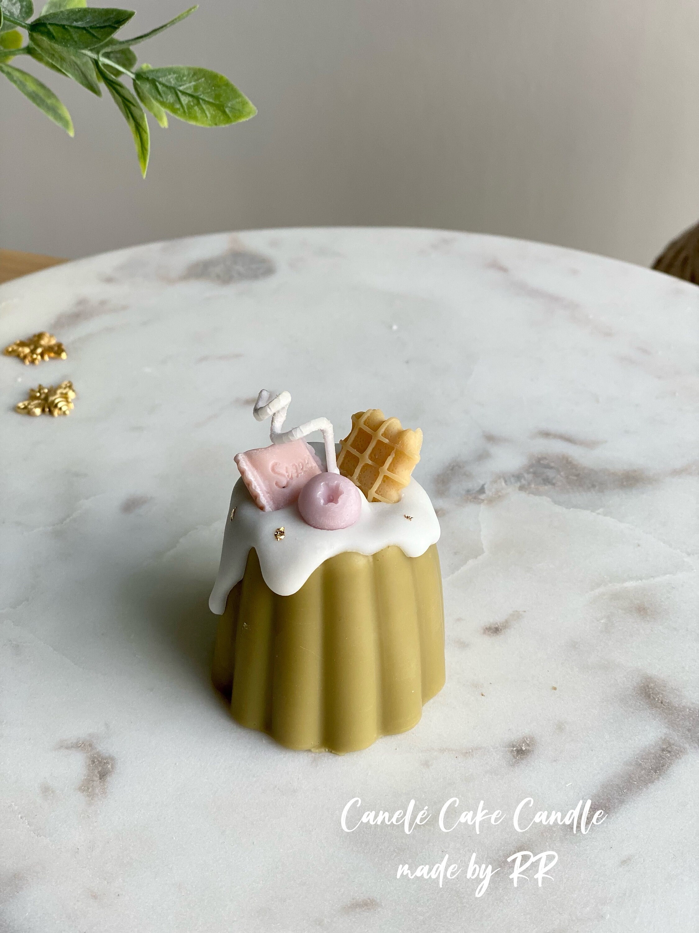 Canelé Cake Candle | Pudding Dessert Candle | Scented Candle Home Decor ...