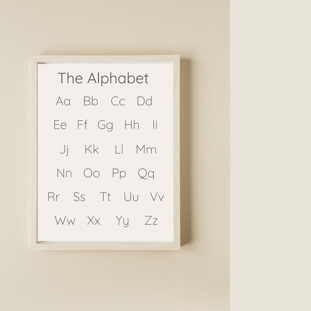 Neutral Alphabet Poster | Letters, Learn Your Abc's, Homeschool ...