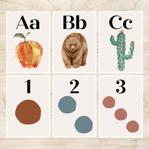 Alphabet & Number Printable Flashcards - Etsy