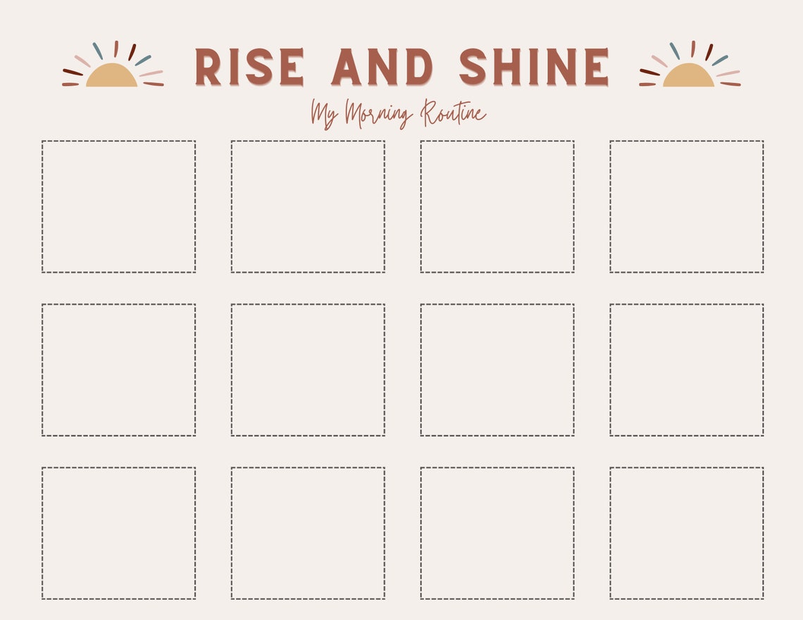 Morning and Nighttime Visual Routine Chart Schedule and Routine Chart ...