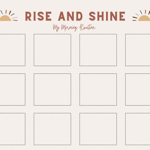 Morning and Nighttime Visual Routine Chart Schedule and Routine Chart ...