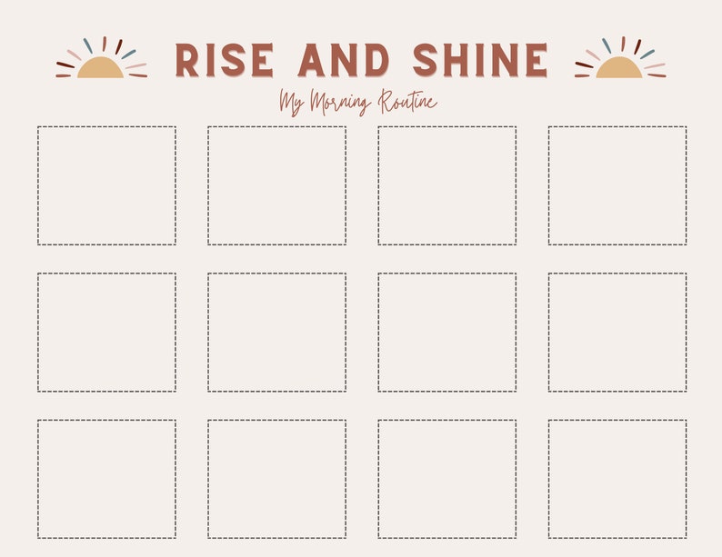 Morning and Nighttime Visual Routine Chart Schedule and Routine Chart ...