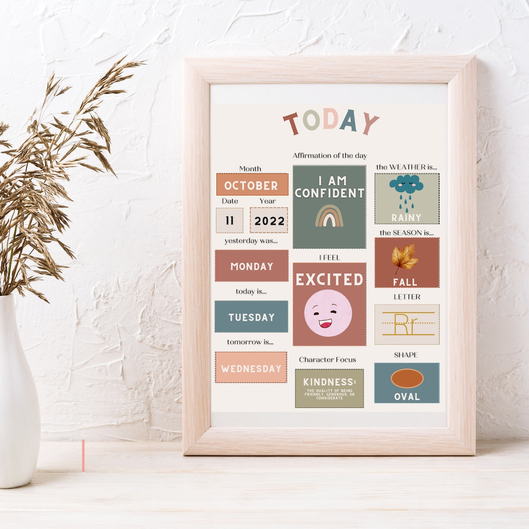 Daily Circle Time Morning Board | Calendar | Weather | Seasons | Letter ...