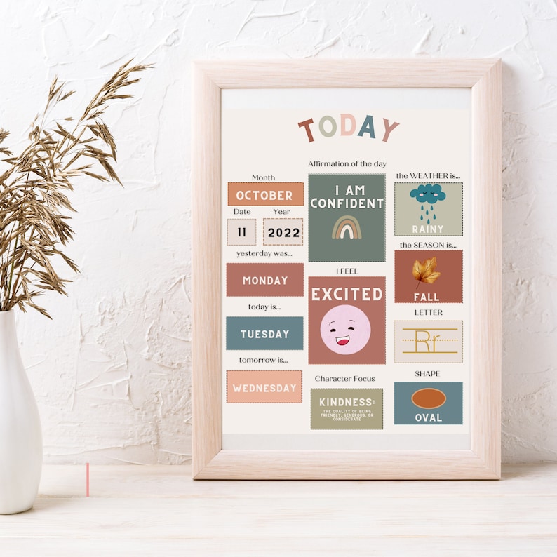 Daily Circle Time Morning Board | Calendar | Weather | Seasons | Letter ...