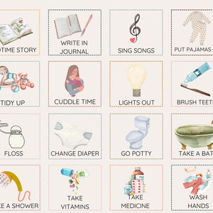 Morning and Nighttime Visual Routine Chart Schedule and Routine Chart ...