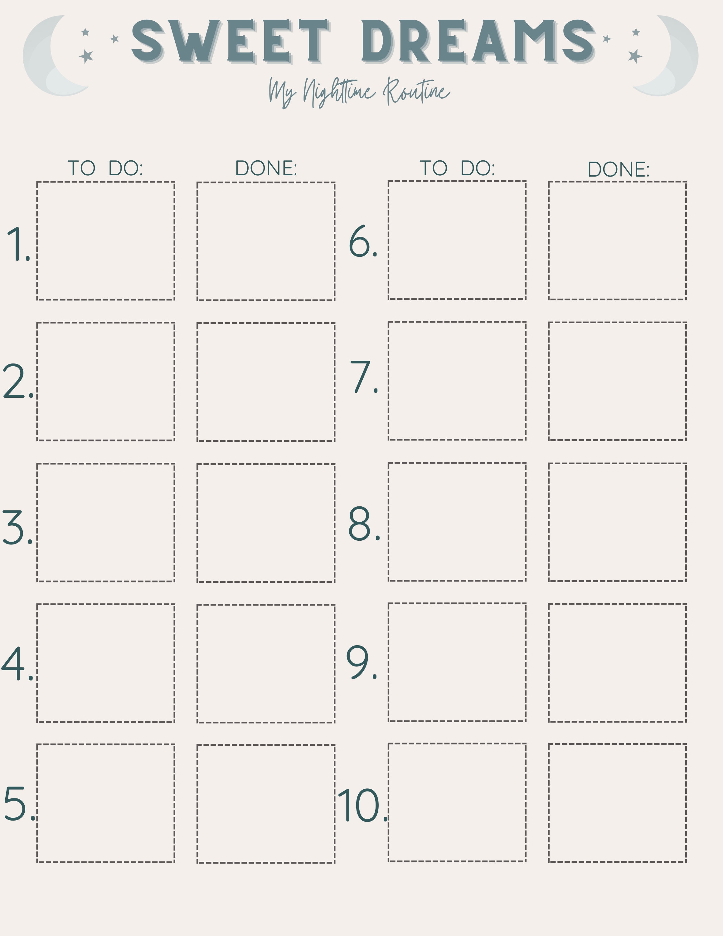 Morning and Nighttime Visual Routine Chart Schedule and Routine Chart ...