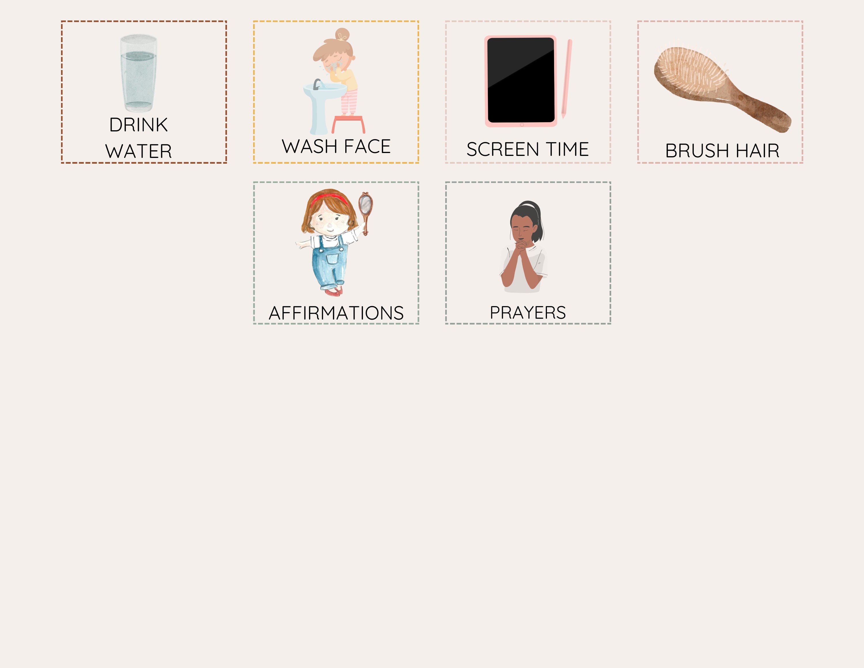 Morning and Nighttime Visual Routine Chart Schedule and Routine Chart ...