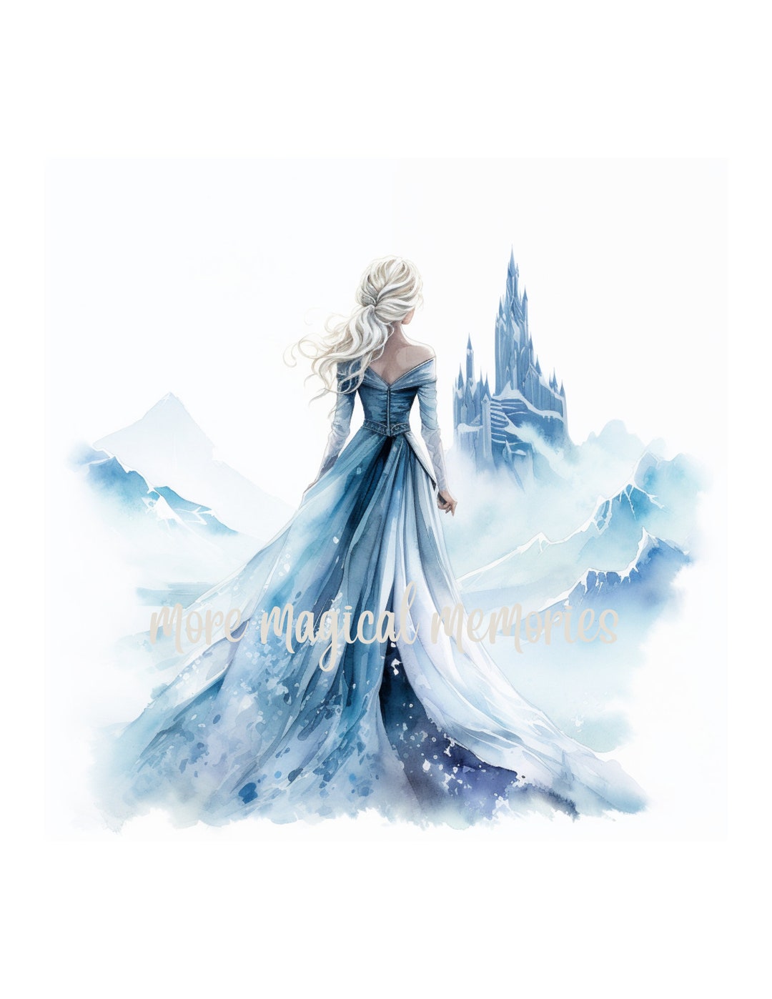 Elsa Watercolor Princess Print | Classic Fairytale Storybook Art ...