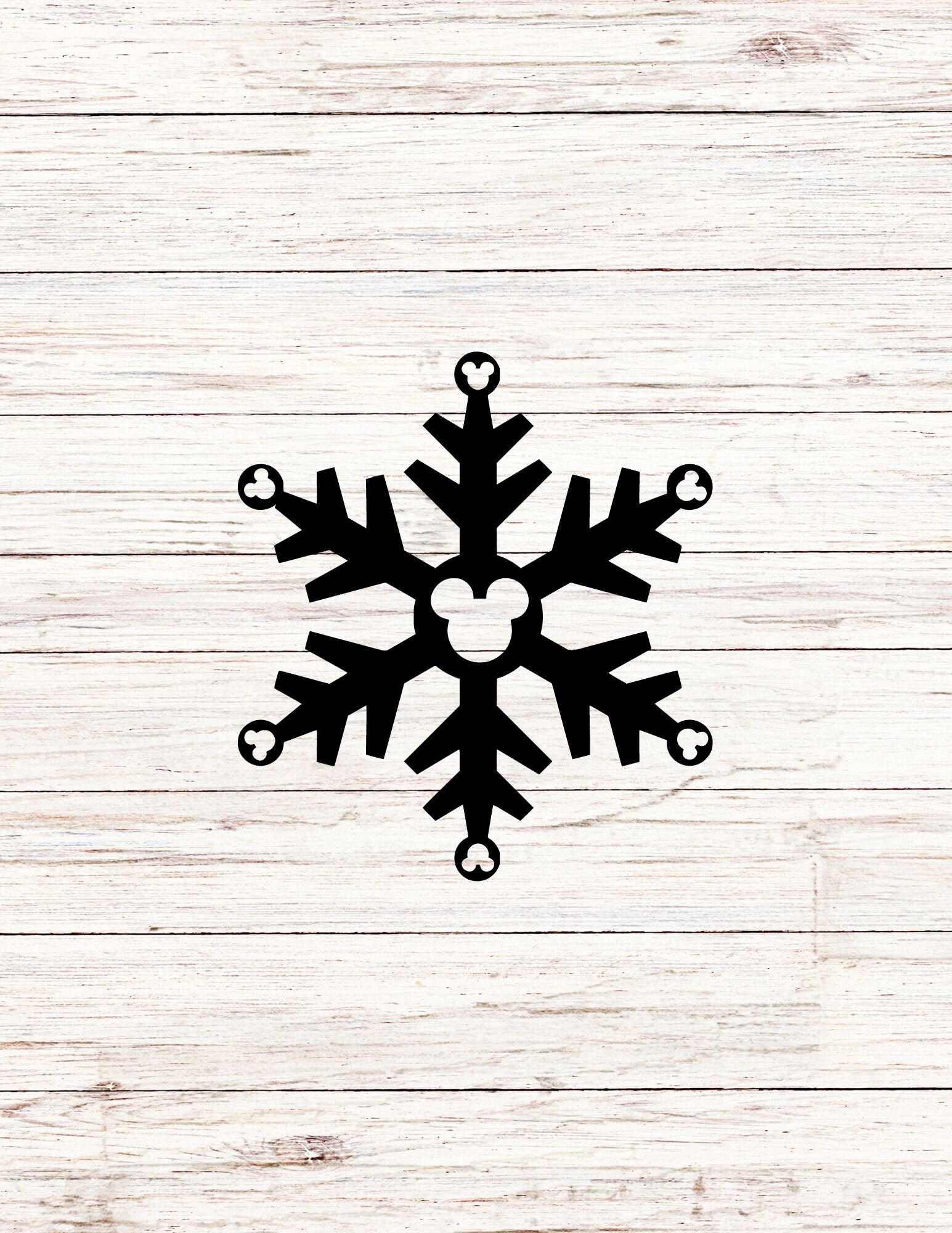 Mickey Snowflake Customize Gift Svg Vinyl Cut File Svg - Etsy