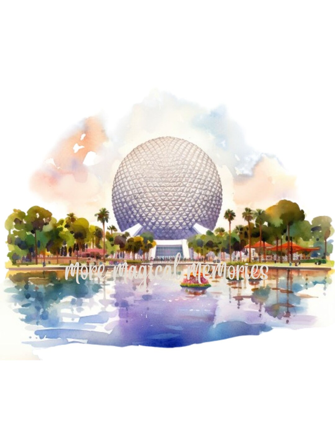 EPCOT Center, Watercolor Princess Print, Fantasy Storybook Decor ...