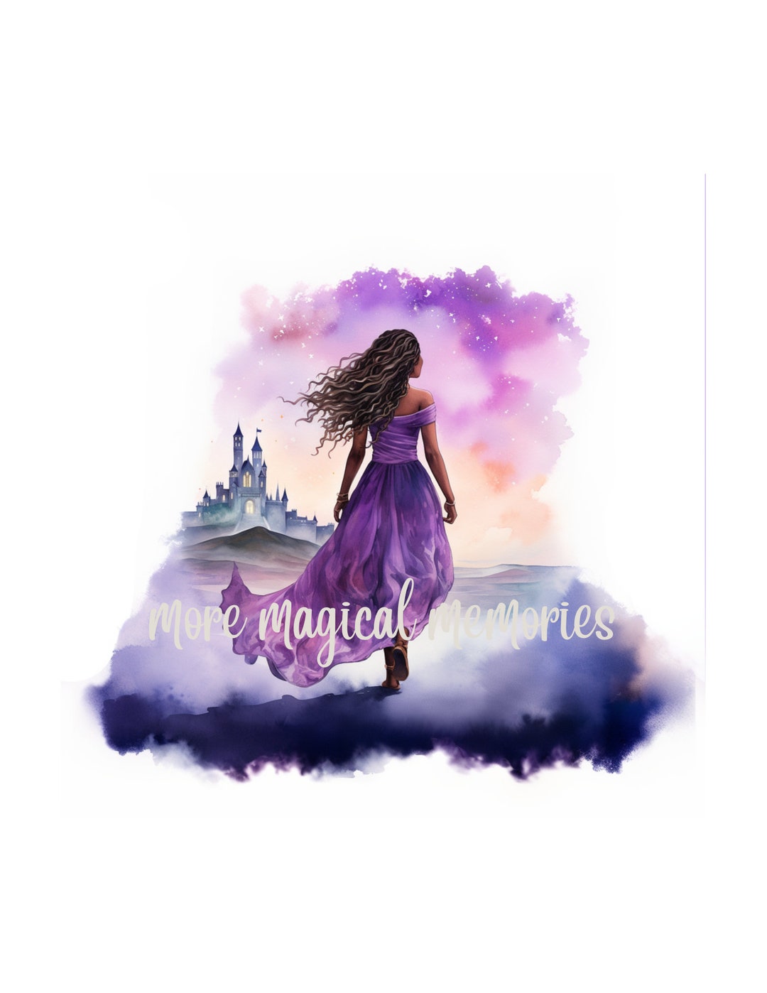 Asha Watercolor Princess Print | Classic Fairytale Storybook Art ...