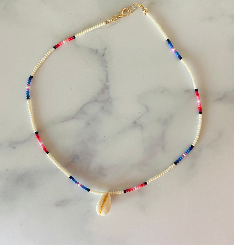 Seed Bead Shell Necklace | Summer Necklace | Vacation Jewelry | Gift ...