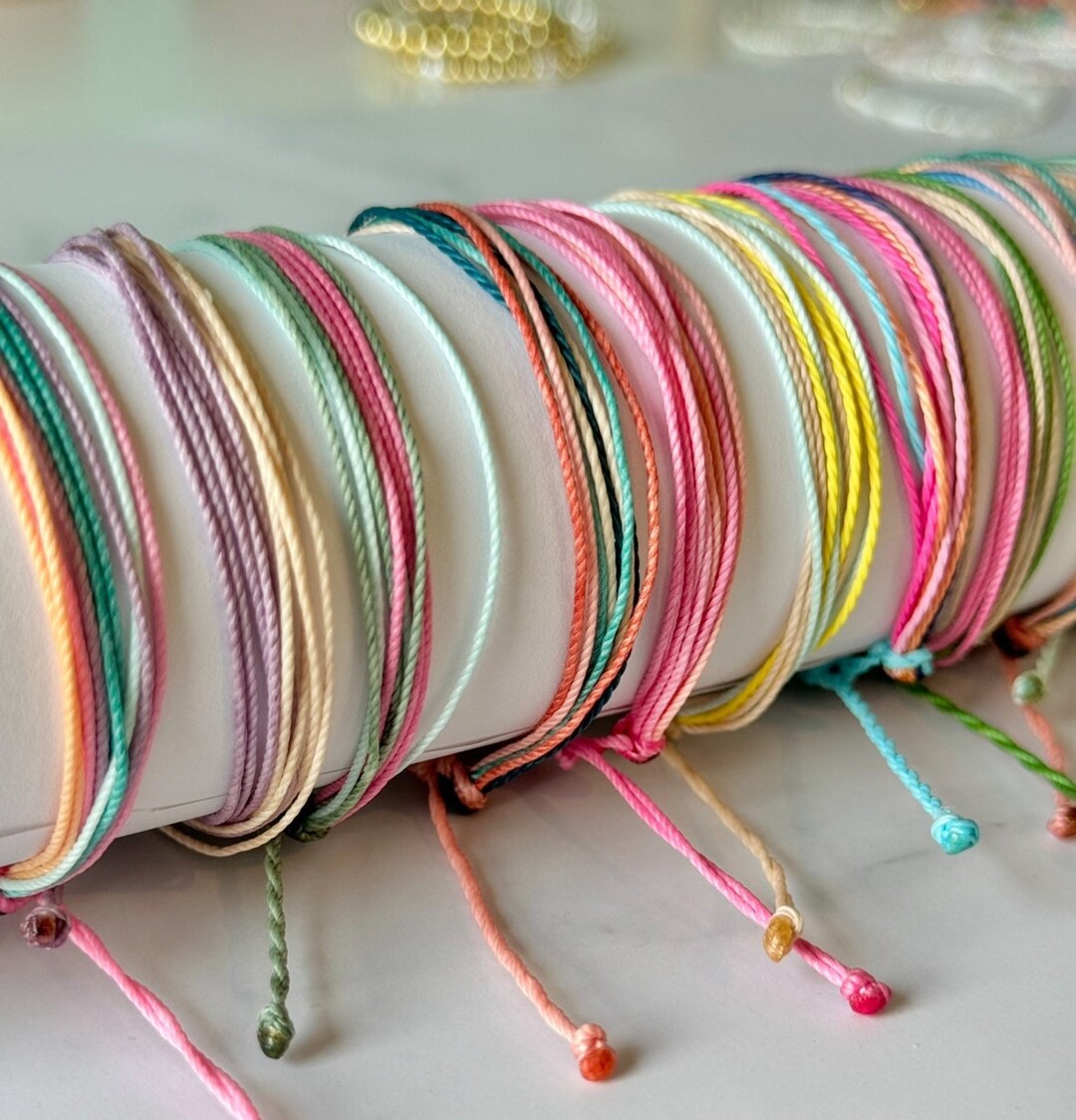 Wax Cord Bracelets | Adjustable Bracelets | Jewelry | Gift for Her ...