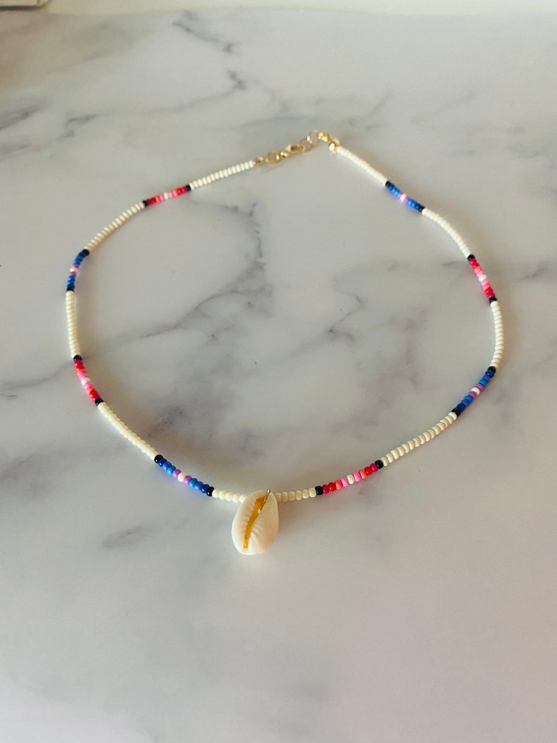 Seed Bead Shell Necklace | Summer Necklace | Vacation Jewelry | Gift ...