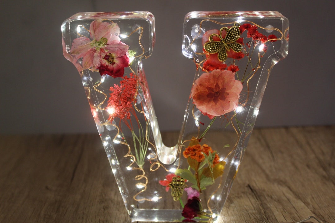 Custom Resin Letter Unique Decor One of a Kind Gift Light up Decor ...
