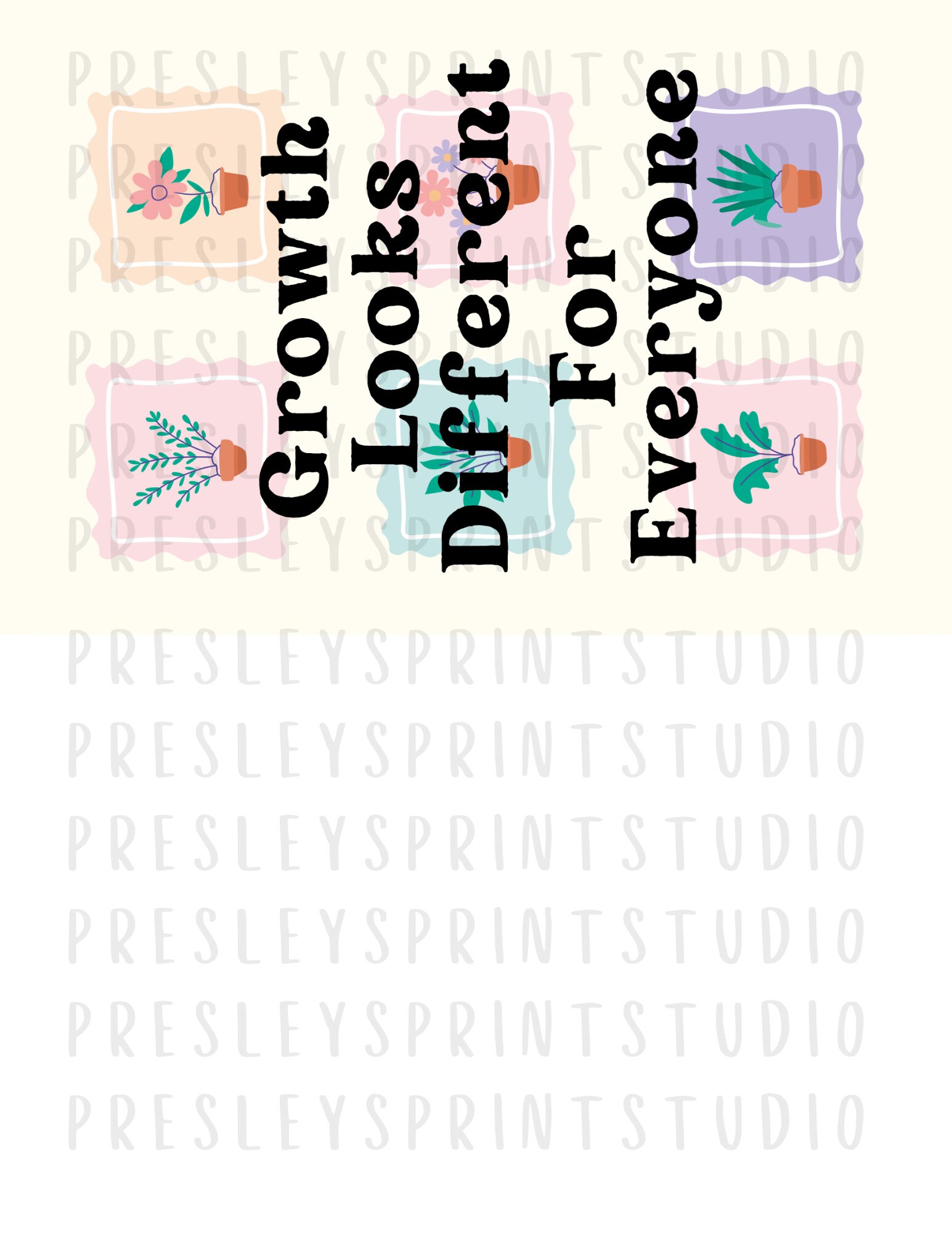 Growth Looks Different Digital Download Motivational Card - Etsy