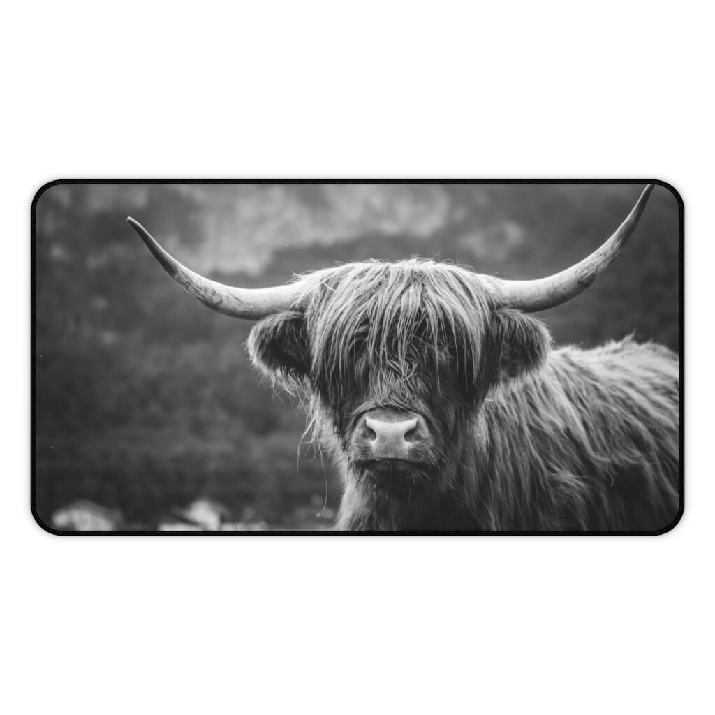 Western Office Decor, Highland Cow Desk Mats, Cow Giant Mouse Pad ...