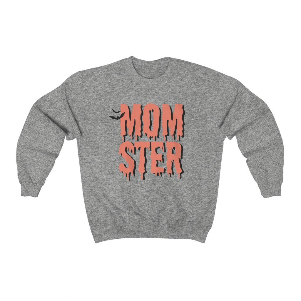 Momster Crewneck Monster Spooky Bat Sweatshirt Momster - Etsy