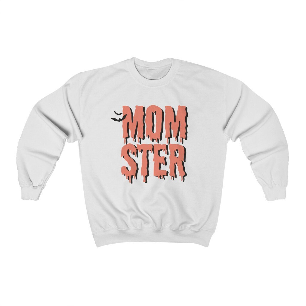 Momster Crewneck Monster Spooky Bat Sweatshirt Momster - Etsy