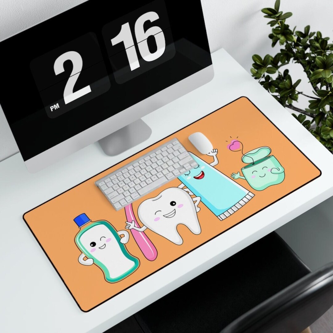 Dental Desk Mats, Dental Assistant Gift, Dentist Jumbo Mousepad, Dental ...