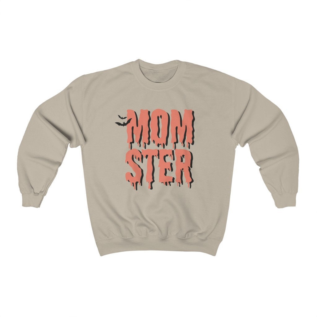 Momster Crewneck Monster Spooky Bat Sweatshirt Momster - Etsy