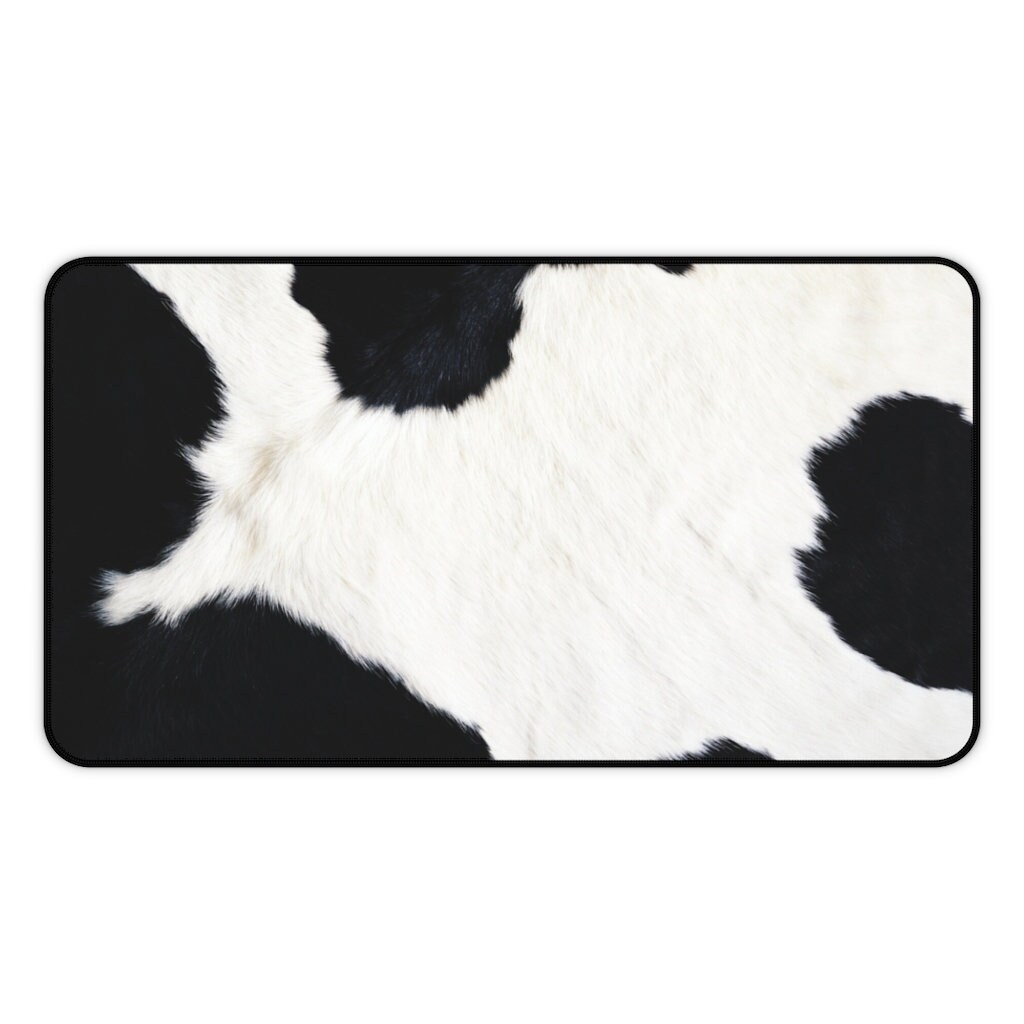 Western Office Decor, Cow Print Desk Mats, Dairy Cow Giant Mouse Pad ...