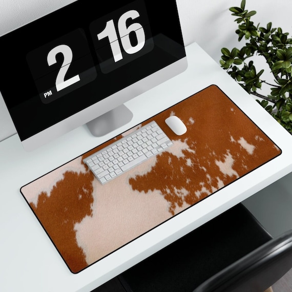 Cowhide Desk Mats Cow Print Giant Mouse Pad Jumbo Mouse Pad - Etsy