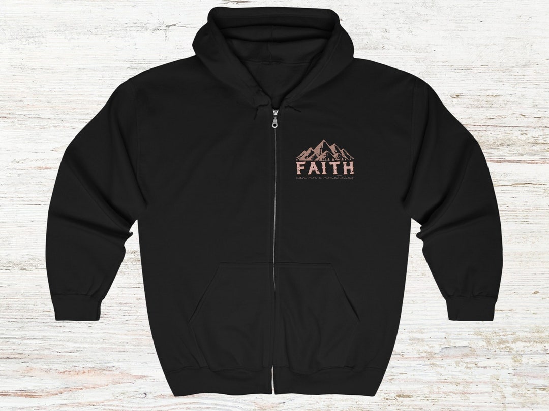 Faith Over Fear Sweatshirt Zip up Hoodie, Aesthetic Hoodie, Bible ...