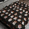 Penguin Pebble Blanket | Cute Penguin Pattern Fabric | Zookeeper Gift | 30x40 50x60 60x80 ...