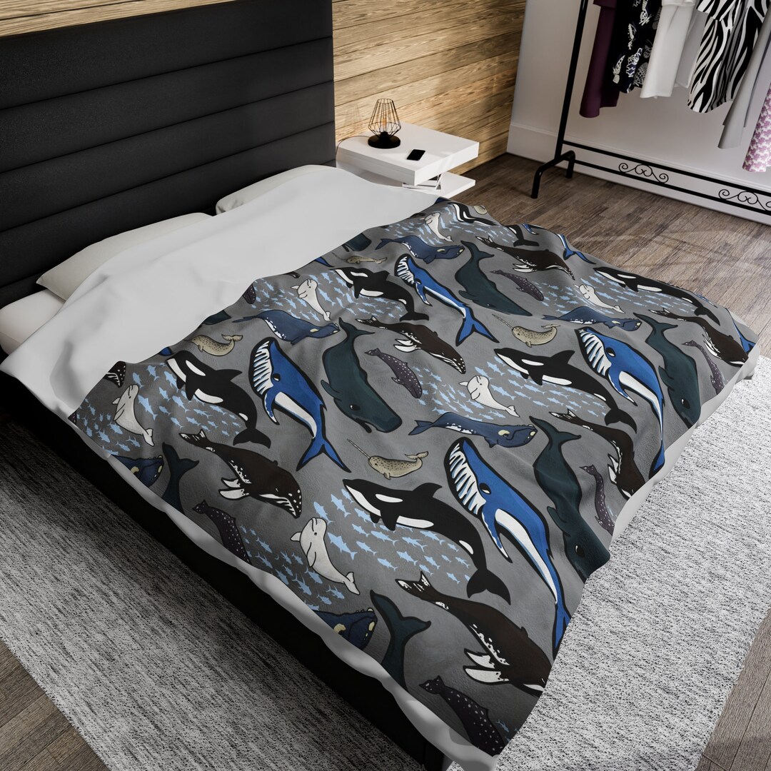 Whale Blanket | Beluga Designs | Humpback Whale | Team Orca Gift ...