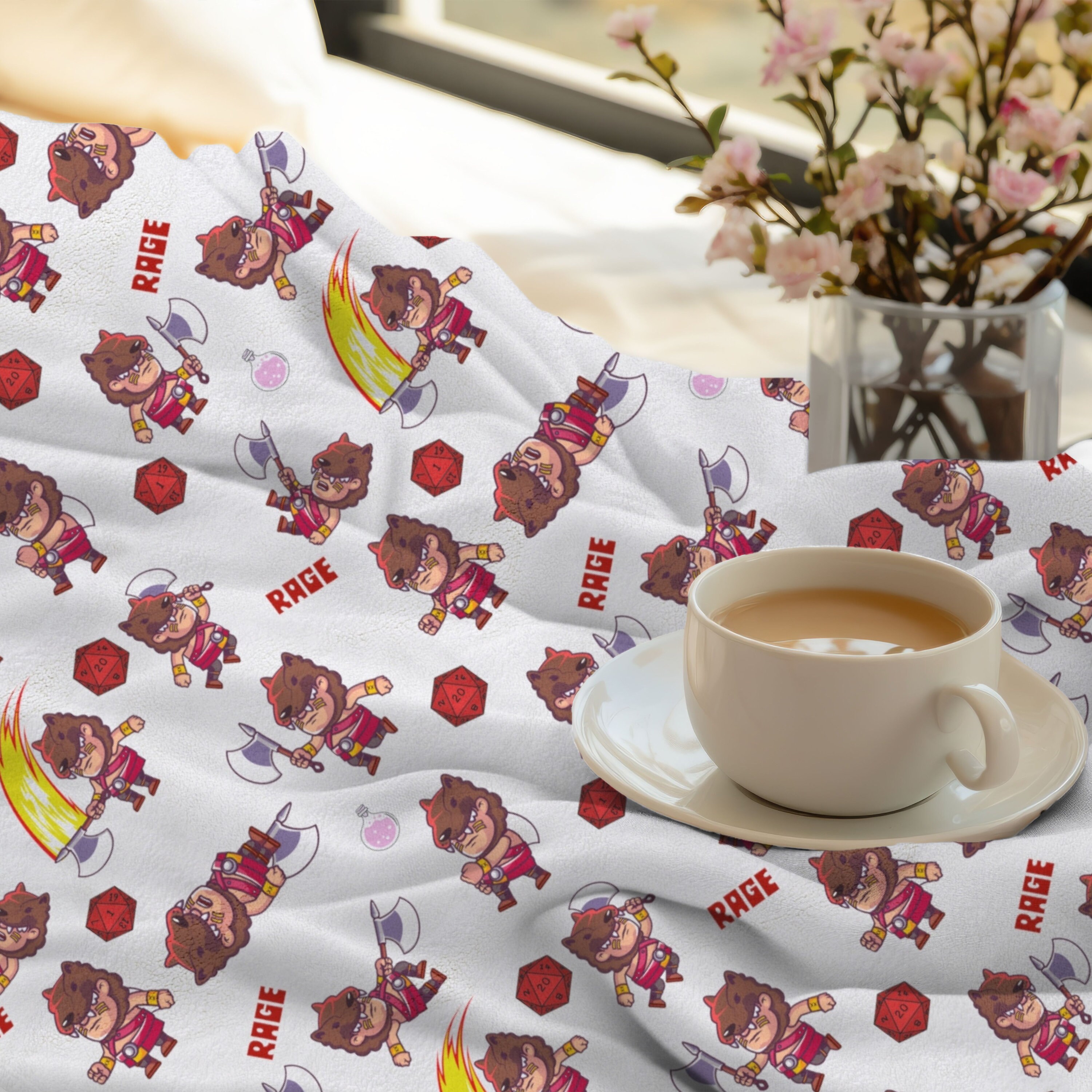 TTRPG Barbarian Blanket | Table Top Role Playing Gift for Gamers ...
