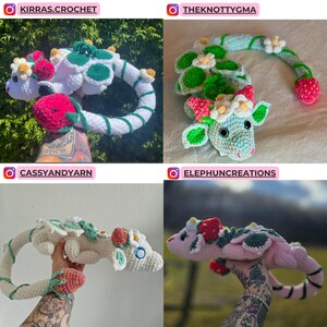 Straberis the Fairy Dragon Crochet Pattern, Strawberry Dragon Crochet ...
