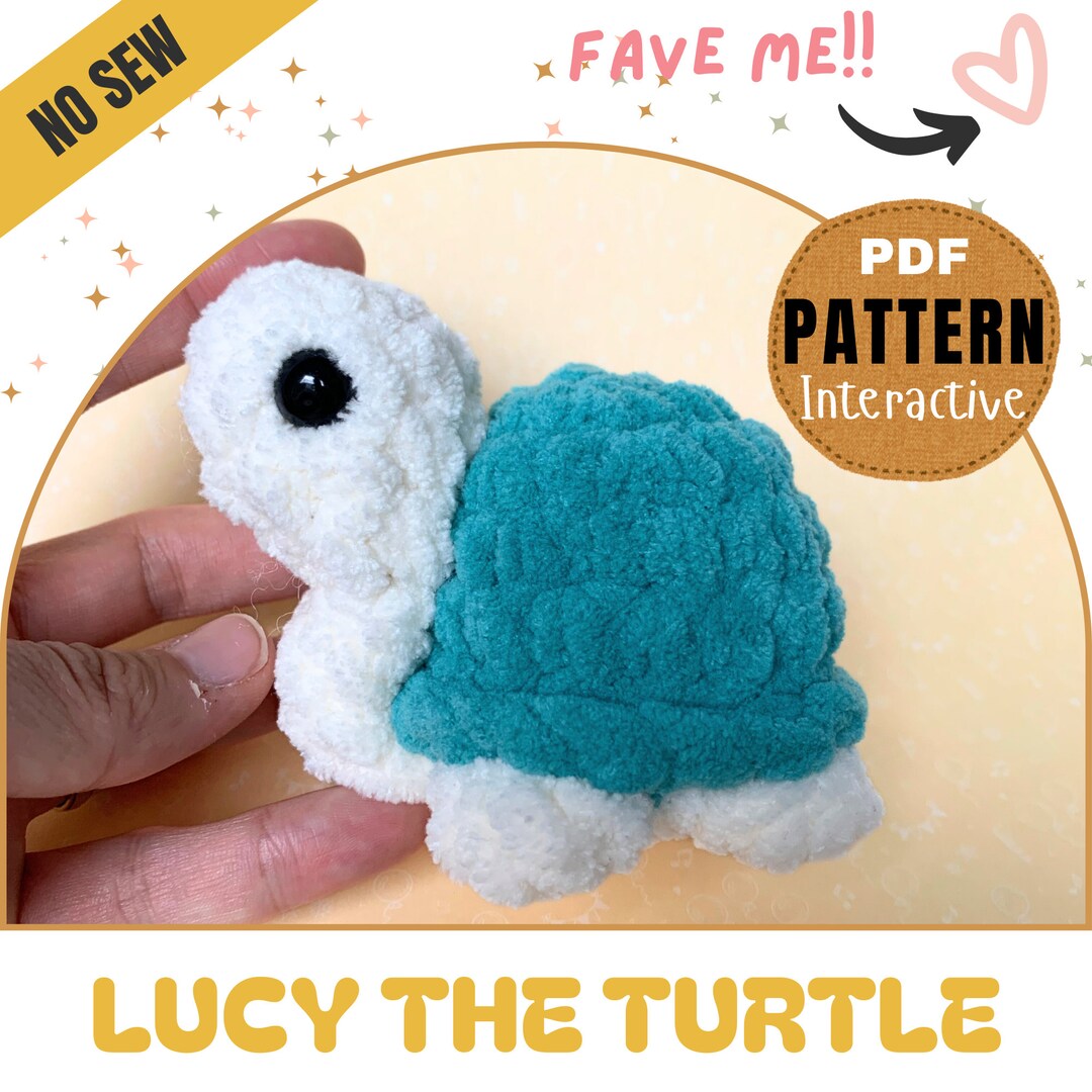 No Sew Turtle PATTERN Amigurumi Crochet Downloadable PDF, Easy Beginner Cute Sand Turtle - Etsy