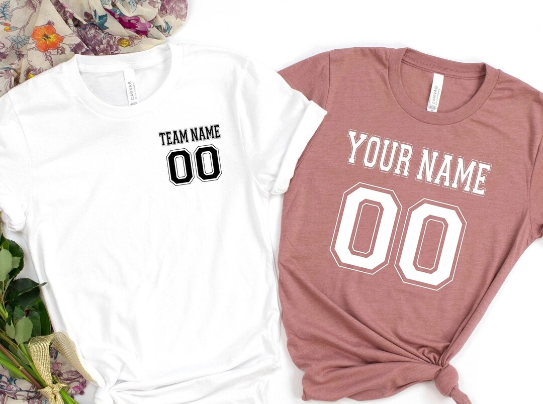 Custom Sports Team T-shirt: Personalized Name & Number - Etsy