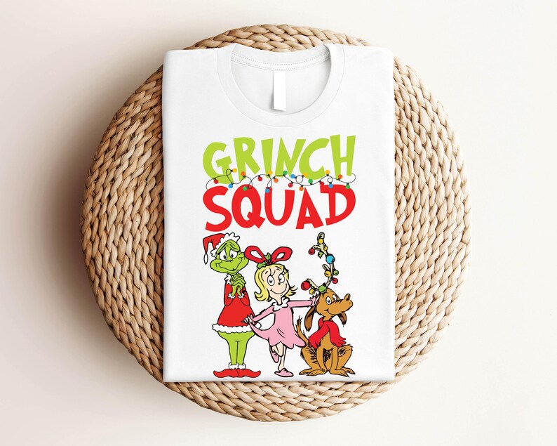 Grinch Squad Christmas Party Matching Shirt, Cute Merry Christmas Shirt ...