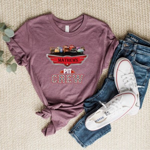 Disney Cars Mcqueen Pit Crew Shirt, Disney Pixar Cars Shirt, Lightning ...