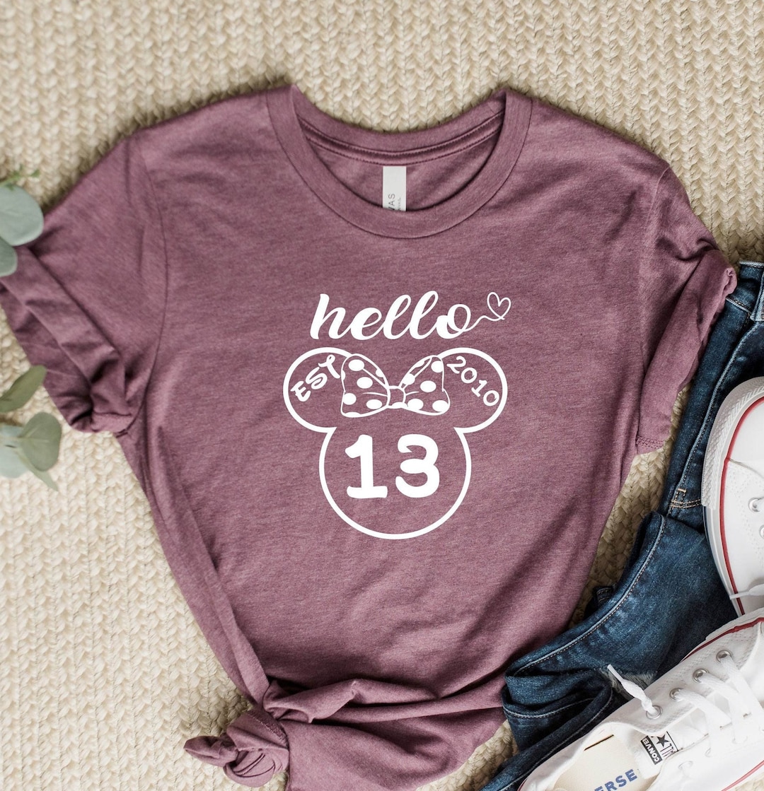 Disney Hello 13 Est 2010, Sister Birthday Gift, Disney Birthday Gifts ...