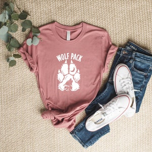 Wolf Pack Shirt, Wolf Pack T-shirt, Family Matching Shirts, Wolf Lover ...