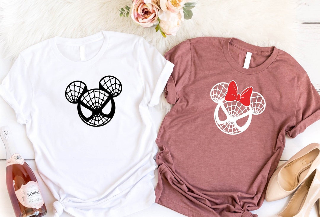 Spiderman Mickey and Minnie Avengers Couple Shirt, Disney Mickey Minnie ...