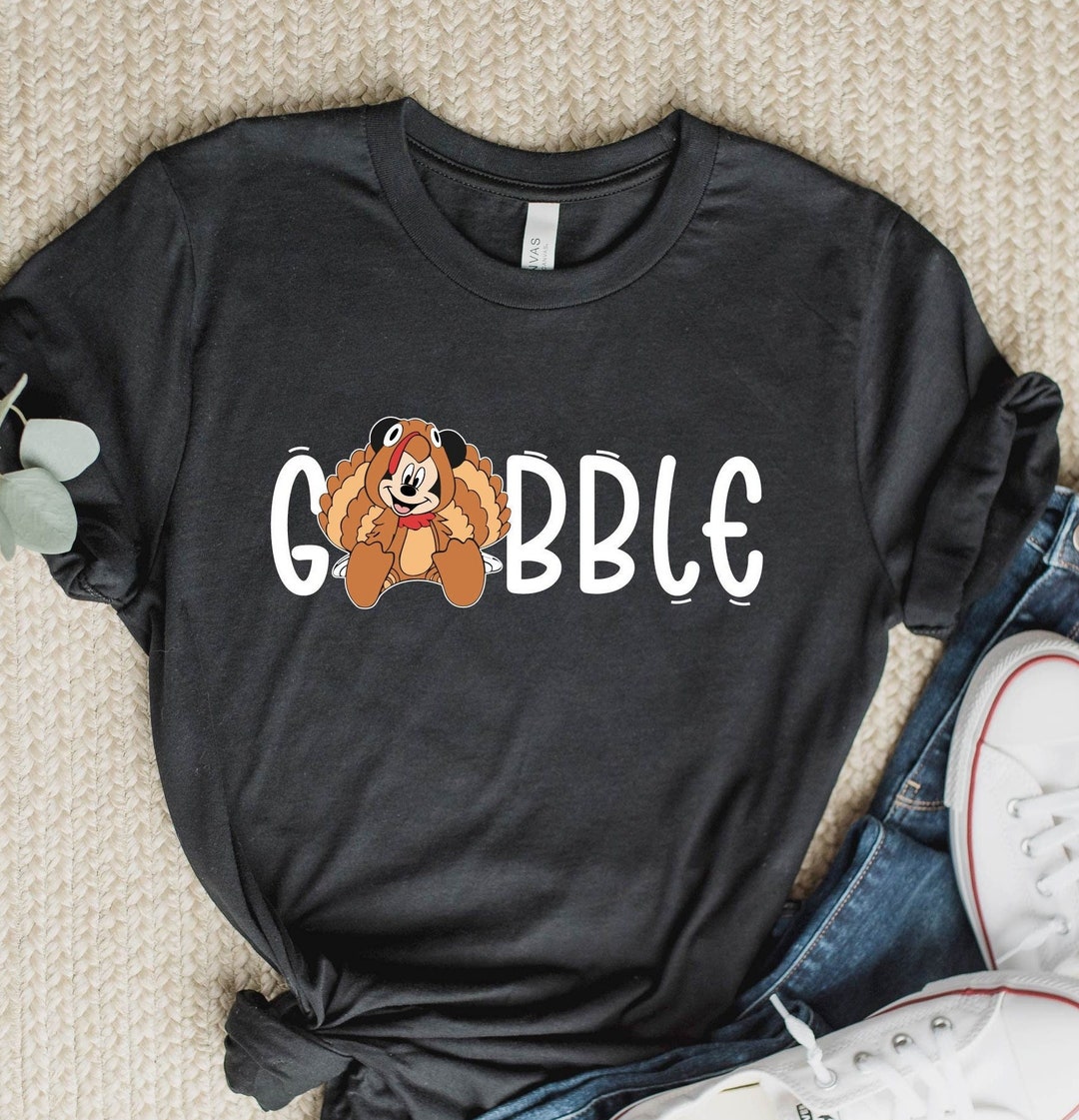 Mickey Gobble Shirt, Disney Thanksgiving Shirt, Disney Fall Vibes Shirt ...