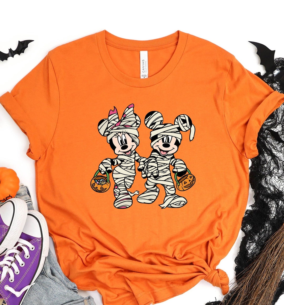 Mickey and Minnie Mummy Halloween Shirt, Disney Mummy Shirt, Pumpkin ...