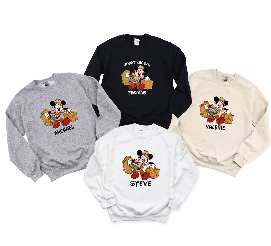 Custom Name Mickey Scout Leader Friends or Family Matching Sweatshirt ...