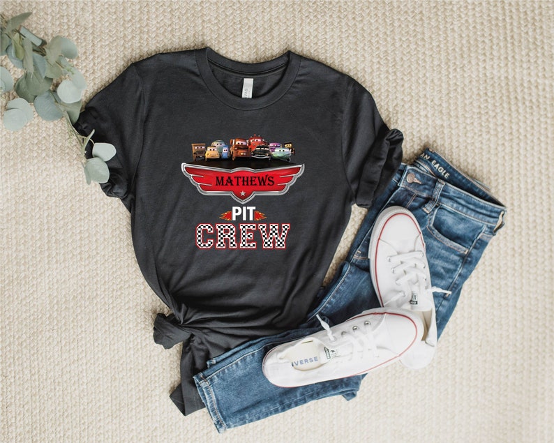Disney Cars Mcqueen Pit Crew Shirt Disney Pixar Cars Shirt - Etsy
