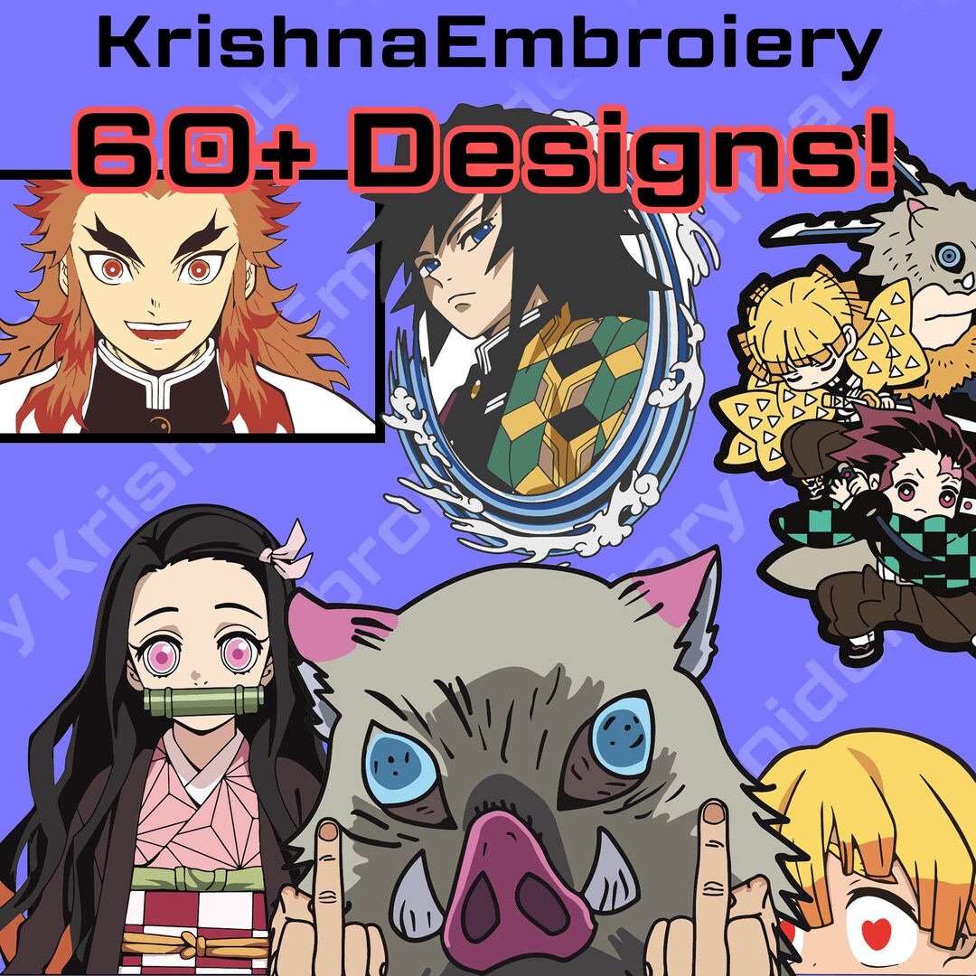60+ Discounted Bundle Anime Inspired Embroidery Design, Machine ...
