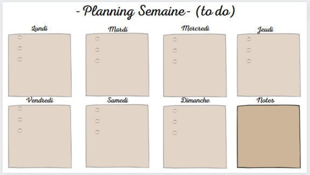 Simple Week Schedule - Etsy