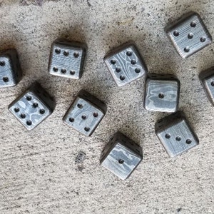 20MM Damascus Steel Dice, 23 Dollar per Die - Forged Steel / Damascus ...