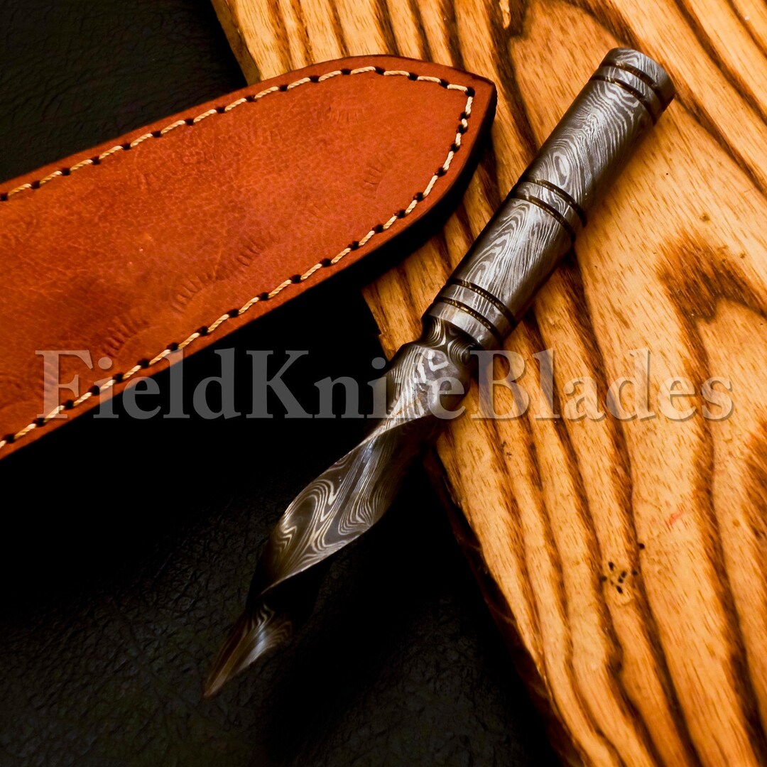 Personalized 6.5 Inch Custom Forged Hunter Damascus Steel Tri Dagger ...