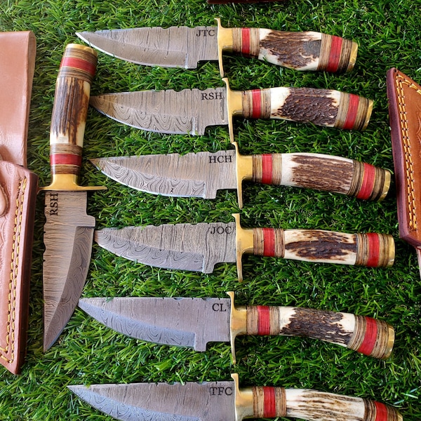 Damascus Deer Knife - Etsy