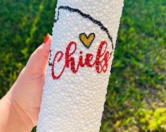 Chiefs Rhinestone Tumbler - Etsy