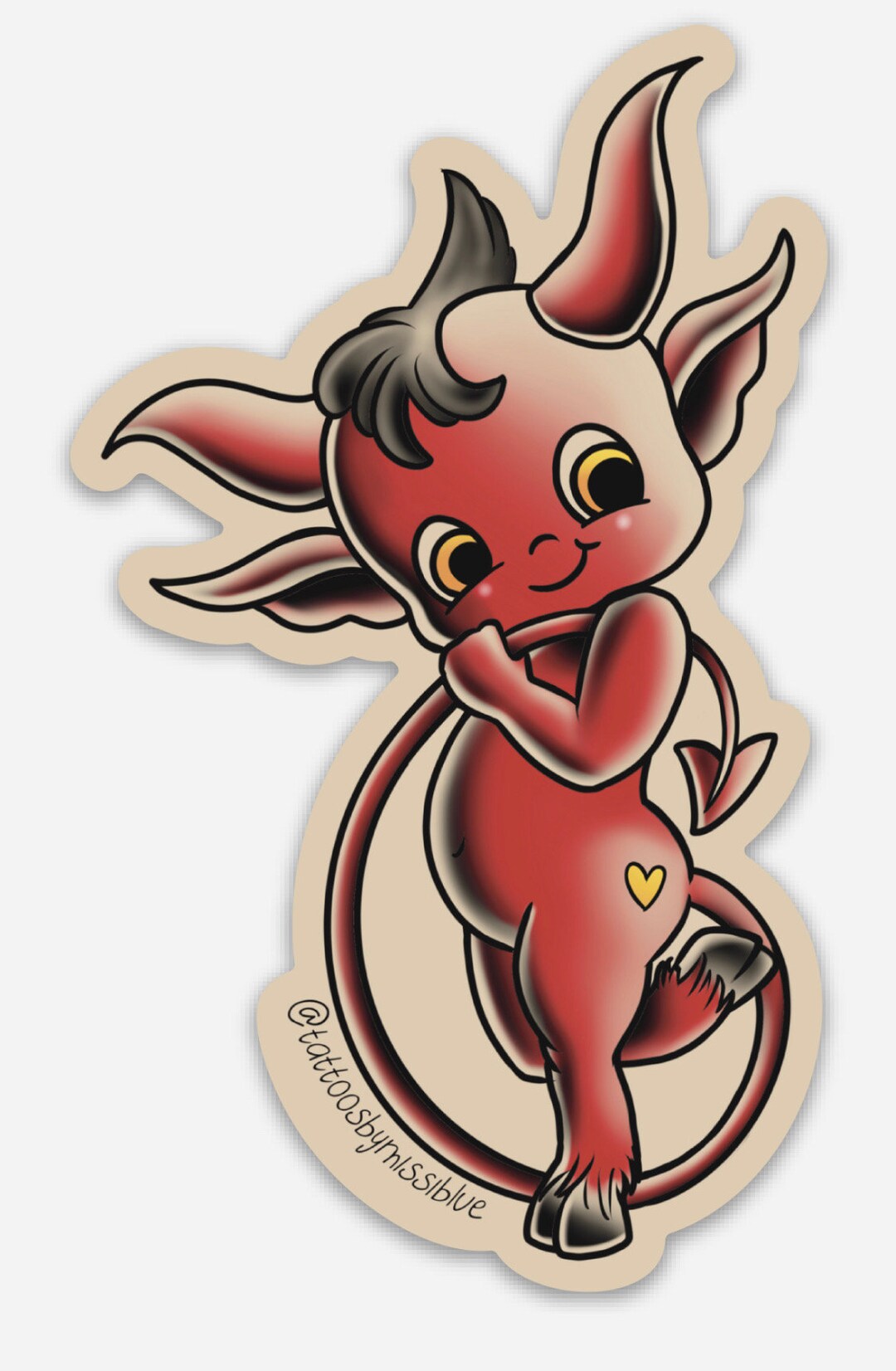 Vintage Devil Kewpie Halloween Sticker - Etsy